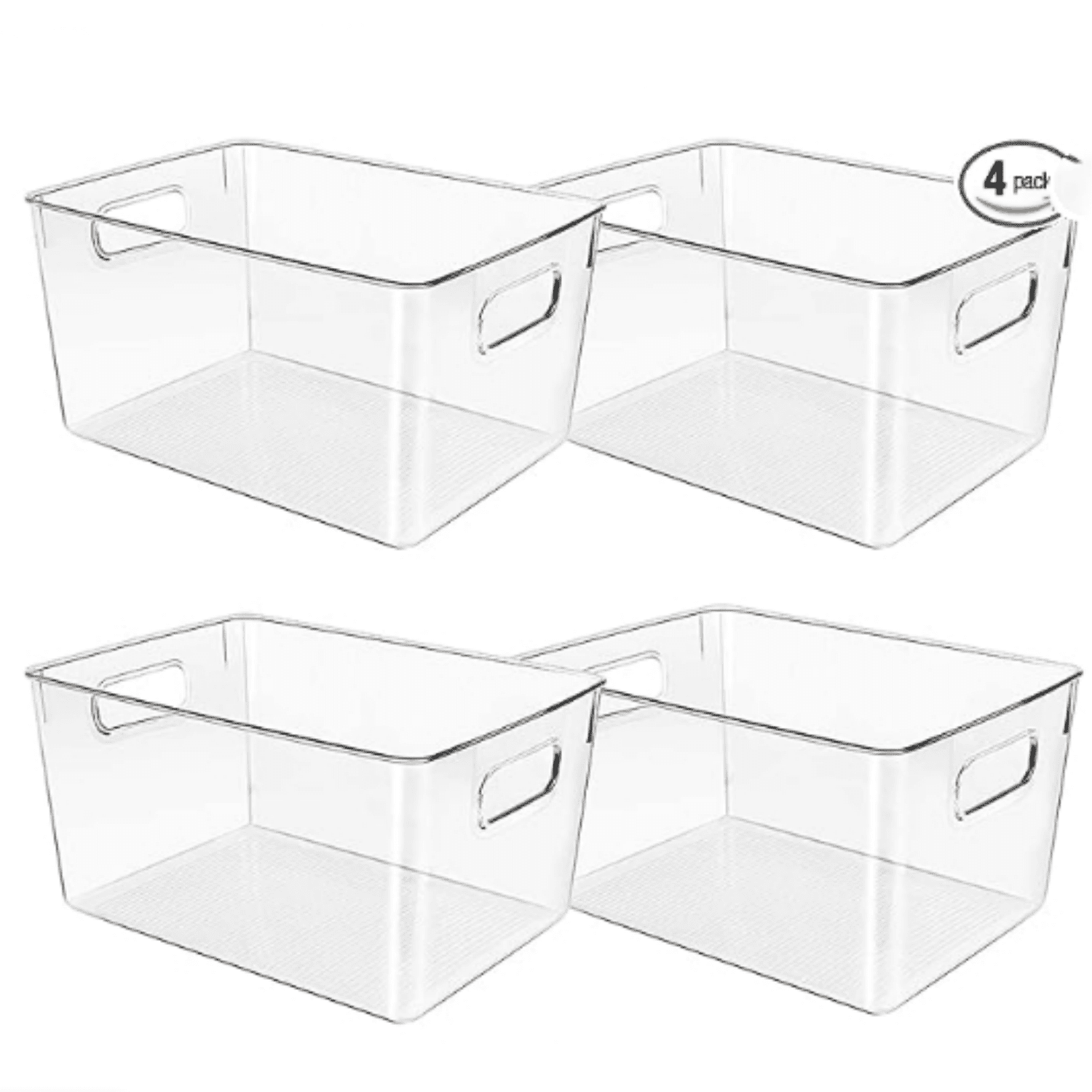 Clear Plastic Storage Bins, Pantry Organizers and Storage or Kitchen ...