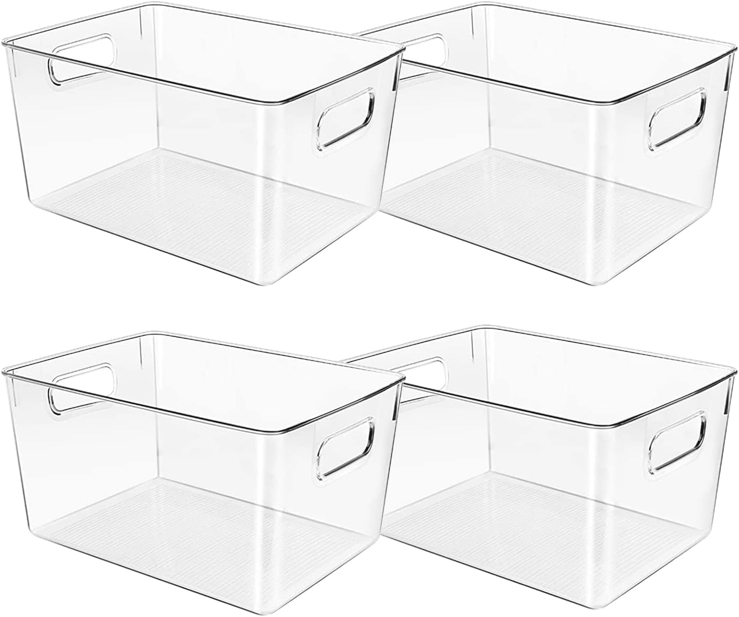 Clear Plastic Storage Bins, Pantry Organizers and Storage or Kitchen ...
