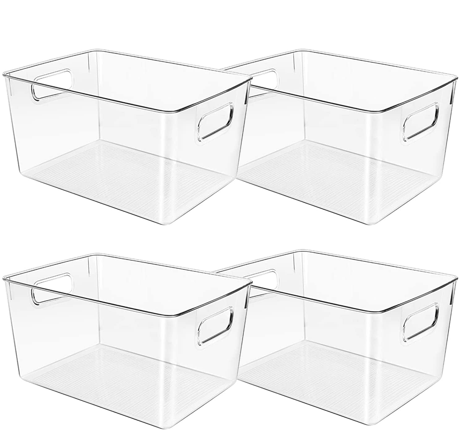 Clear Plastic Storage Bins, Pantry Organizers and Storage Kitchen ...