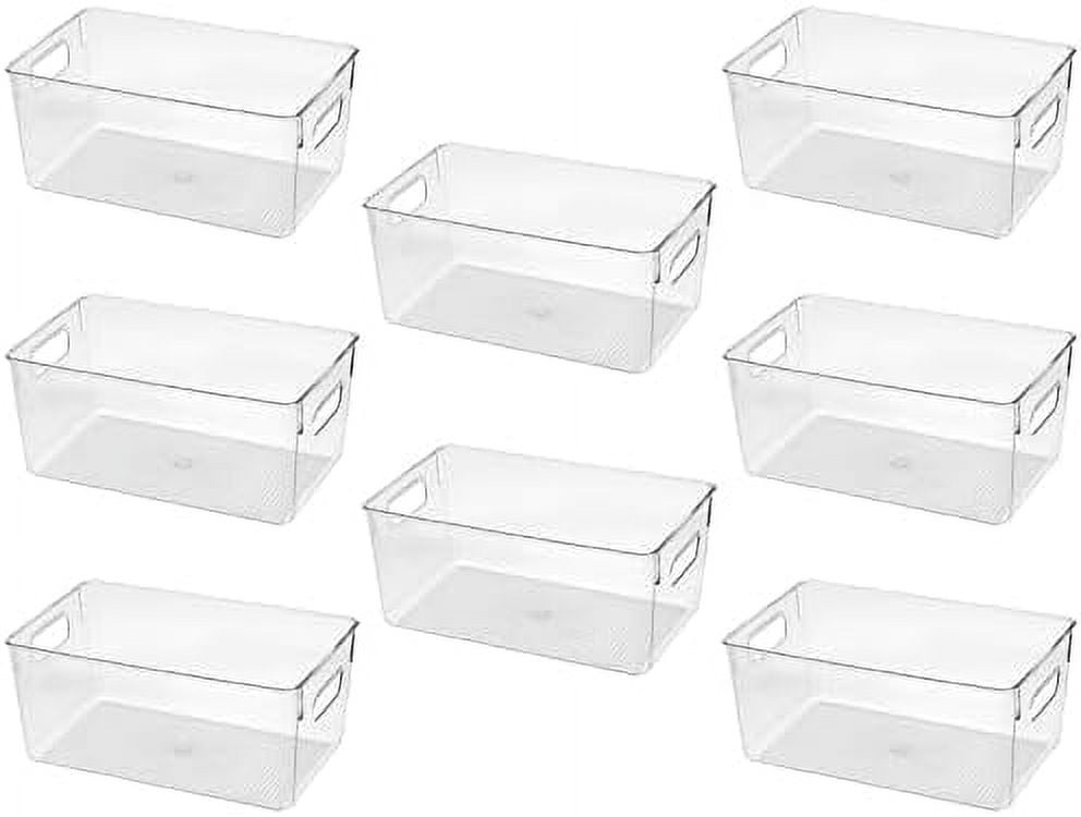 Clear Plastic Storage Bins - Perfect for Kitchen or Pantry Organization ...