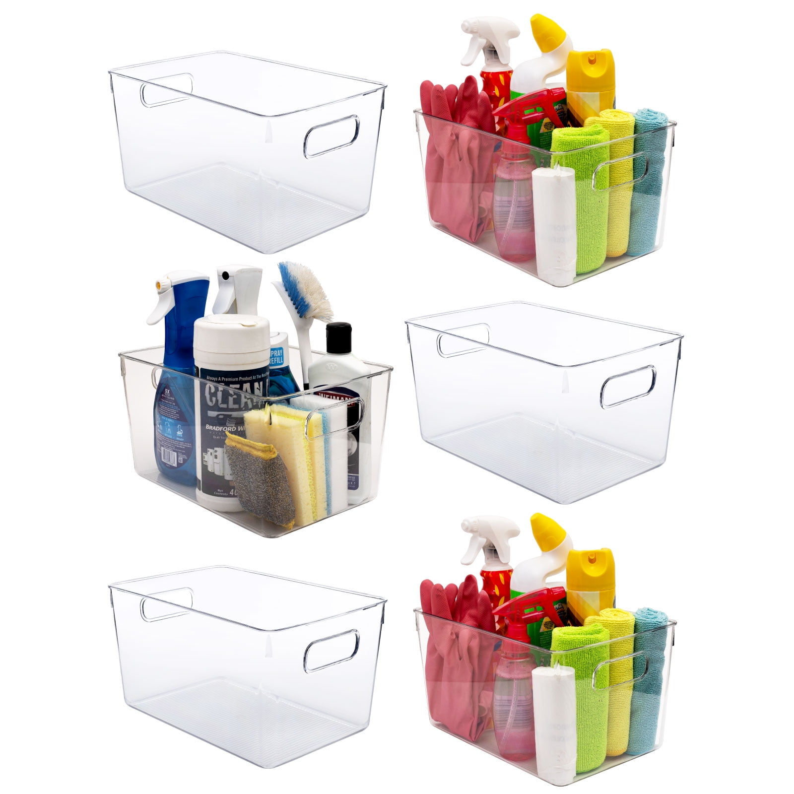 Walmart Clear Plastic Storage Bins, Stackable Organizing Containers for ...