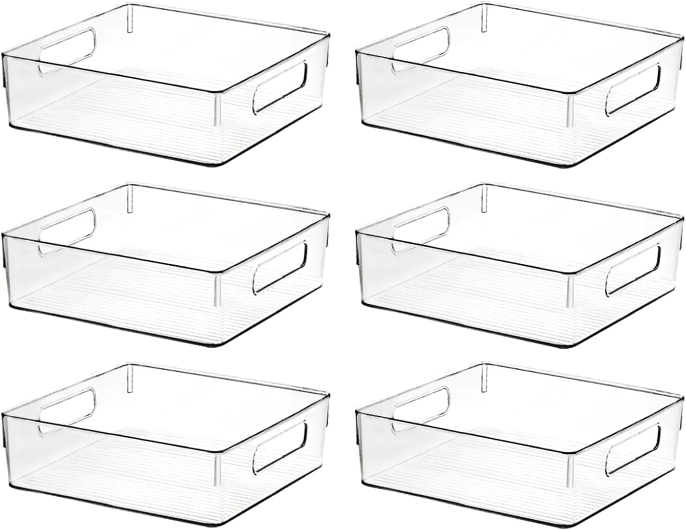 Clear Plastic Storage Bins, Perfect for Kitchen Organization or Pantry ...