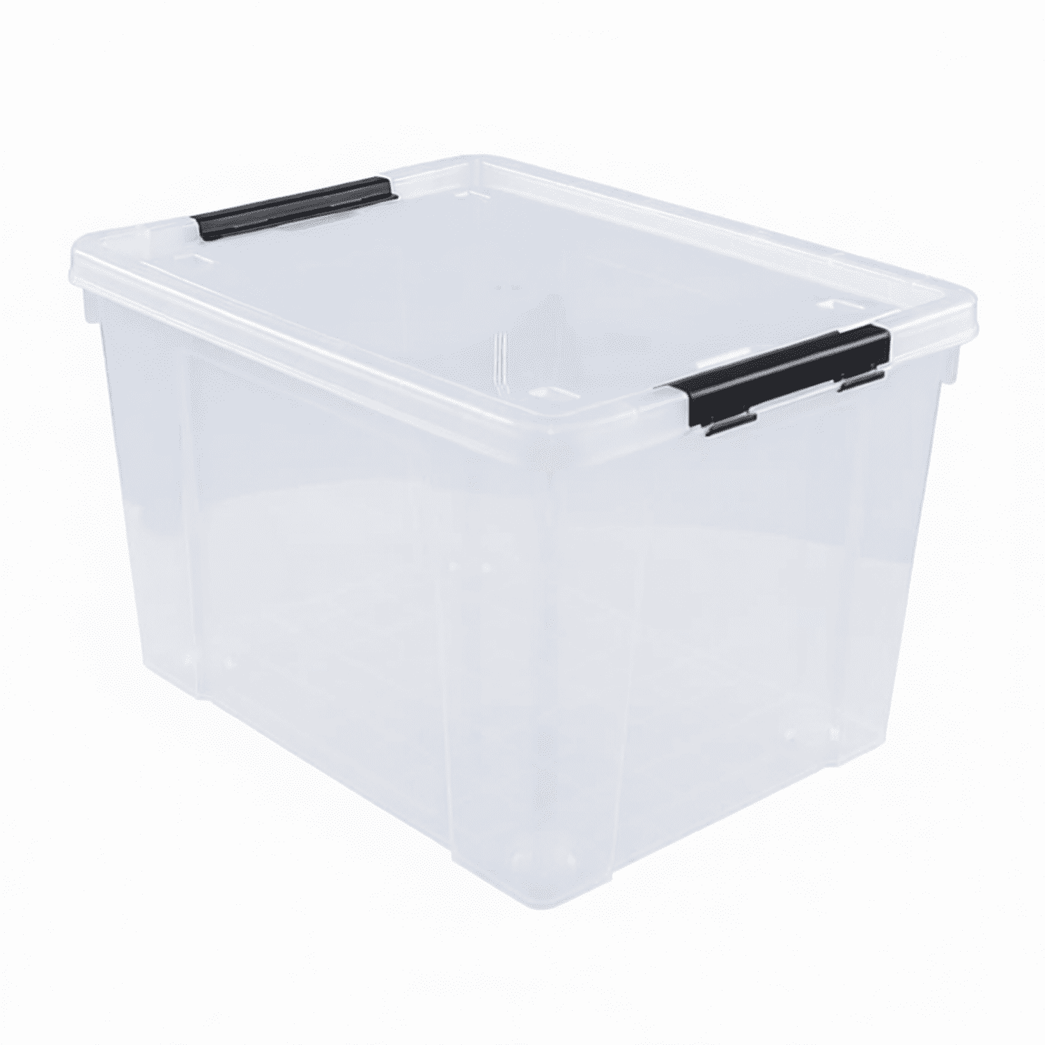 Clear Plastic Storage Bins with Latch Handles, Stackable Organization ...
