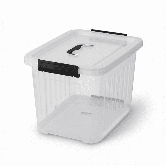 Clear Plastic Storage Bins with Latching Lids and Handles, 20 Quart ...