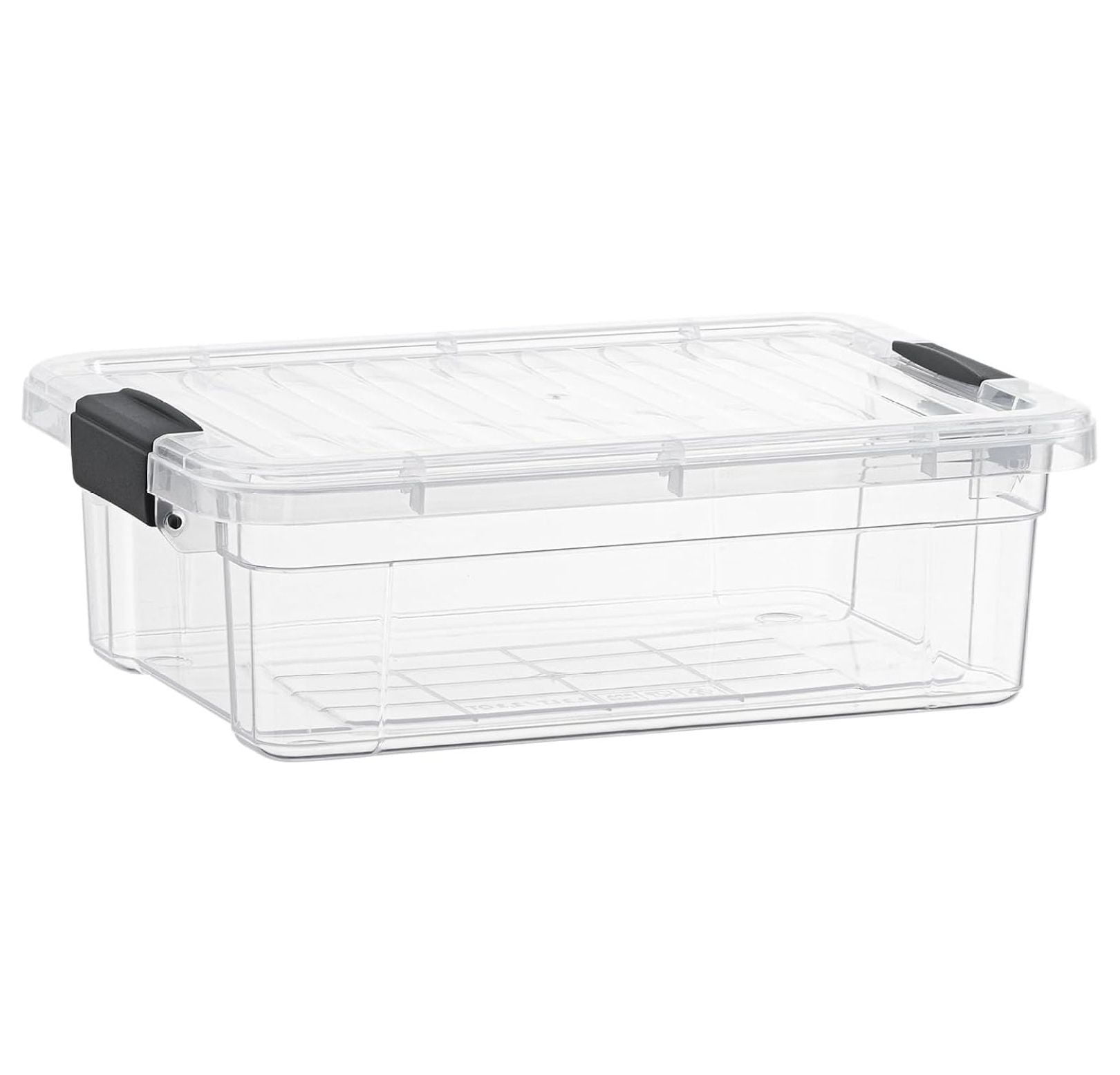 Clear Plastic Storage Bins with Lid, 4.5 Quart Box, Organizing ...