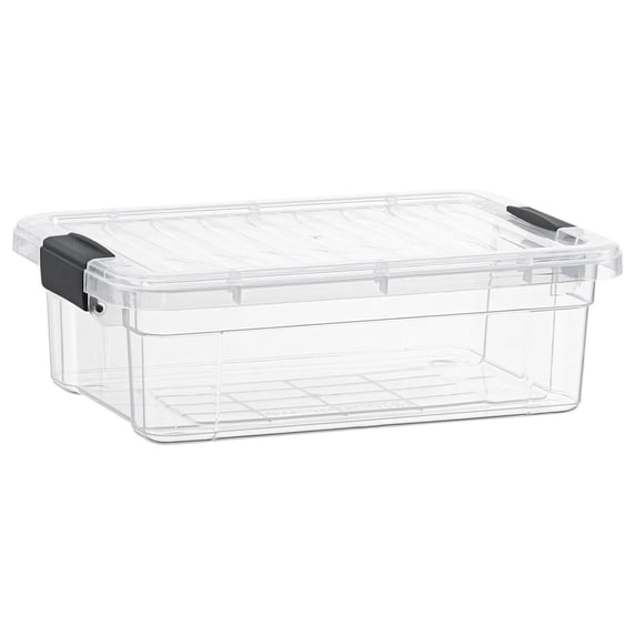 Clear Plastic Storage Bins with Lid, 4.5 Quart Box, Organizing ...