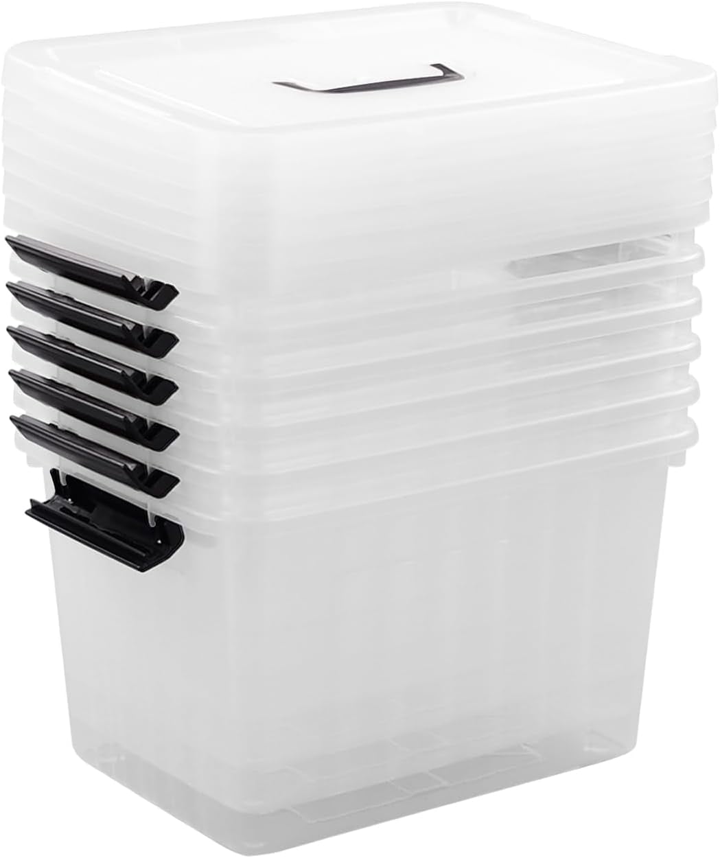 Clear Plastic Storage Bins with Lids, Large Capacity Container Boxes ...