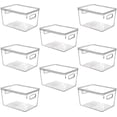 Clear Plastic Storage Bins with Lids Stackable Kitchen Pantry Organizer ...