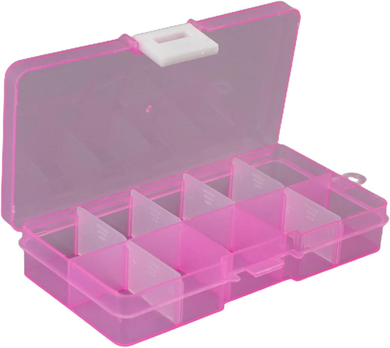 Clear Plastic Storage Box 10 Compartment With Sealing Lid Container For ...