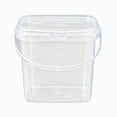 Clear Plastic Storage Buckets with Sealed Lids and Handles for Kitchen ...