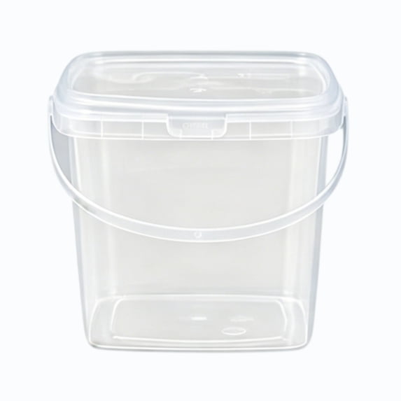 Clear Plastic Storage Buckets with Sealed Lids and Handles for Kitchen ...