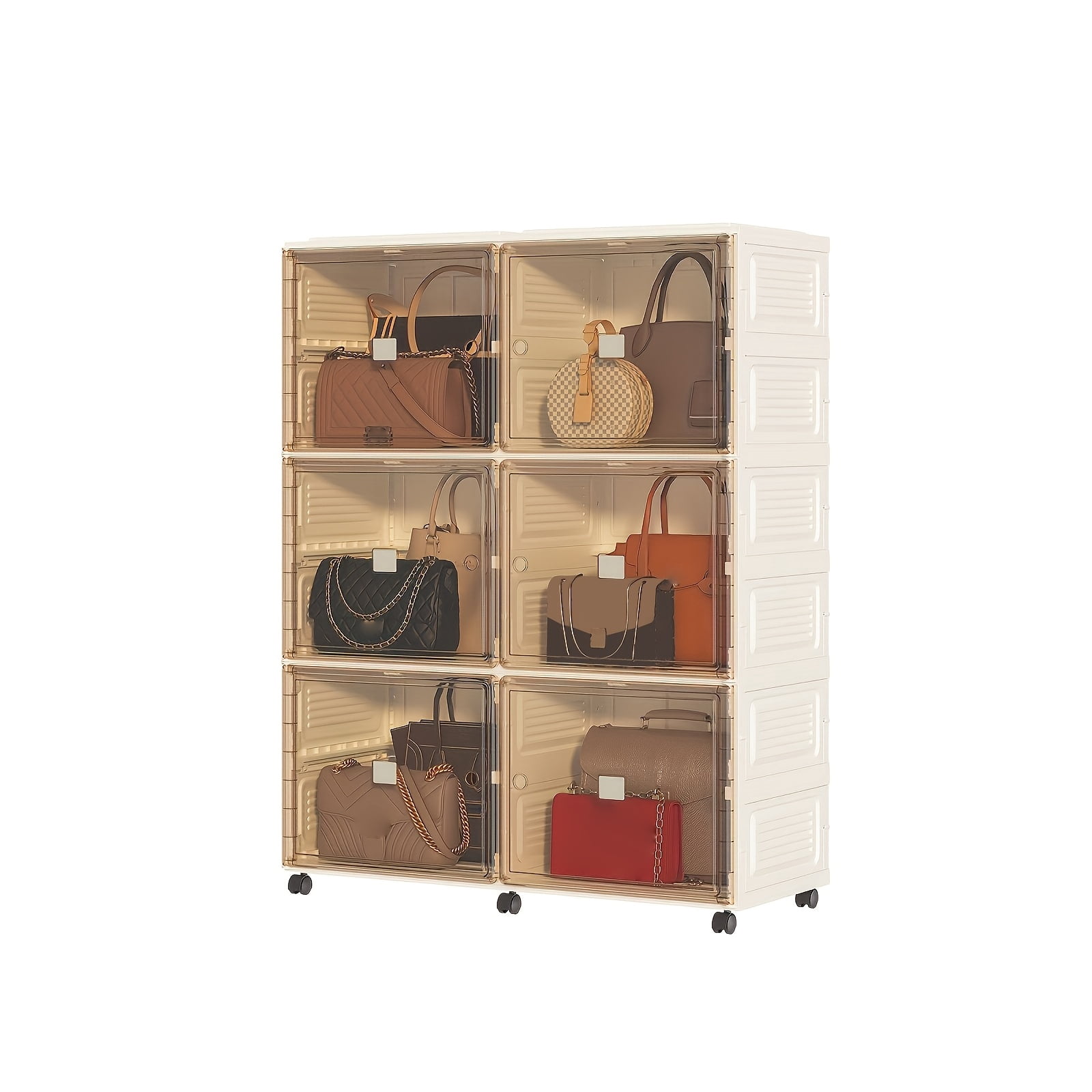 Clear Plastic Storage Cabinet with Magnetic Doors | Space-saving ...