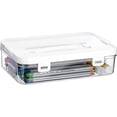 Clear Plastic Storage Container with Lid & Handle, Multipurpose Craft ...