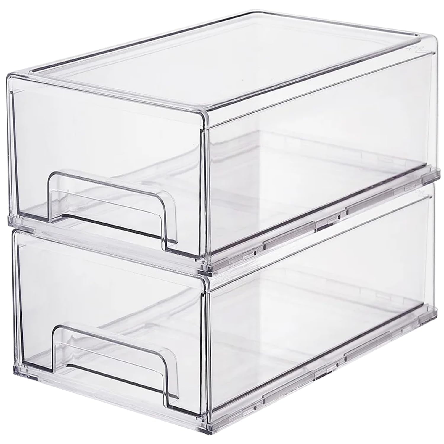 Clear Plastic Storage Drawer Organizer Bins, Perfect for Kitchen ...