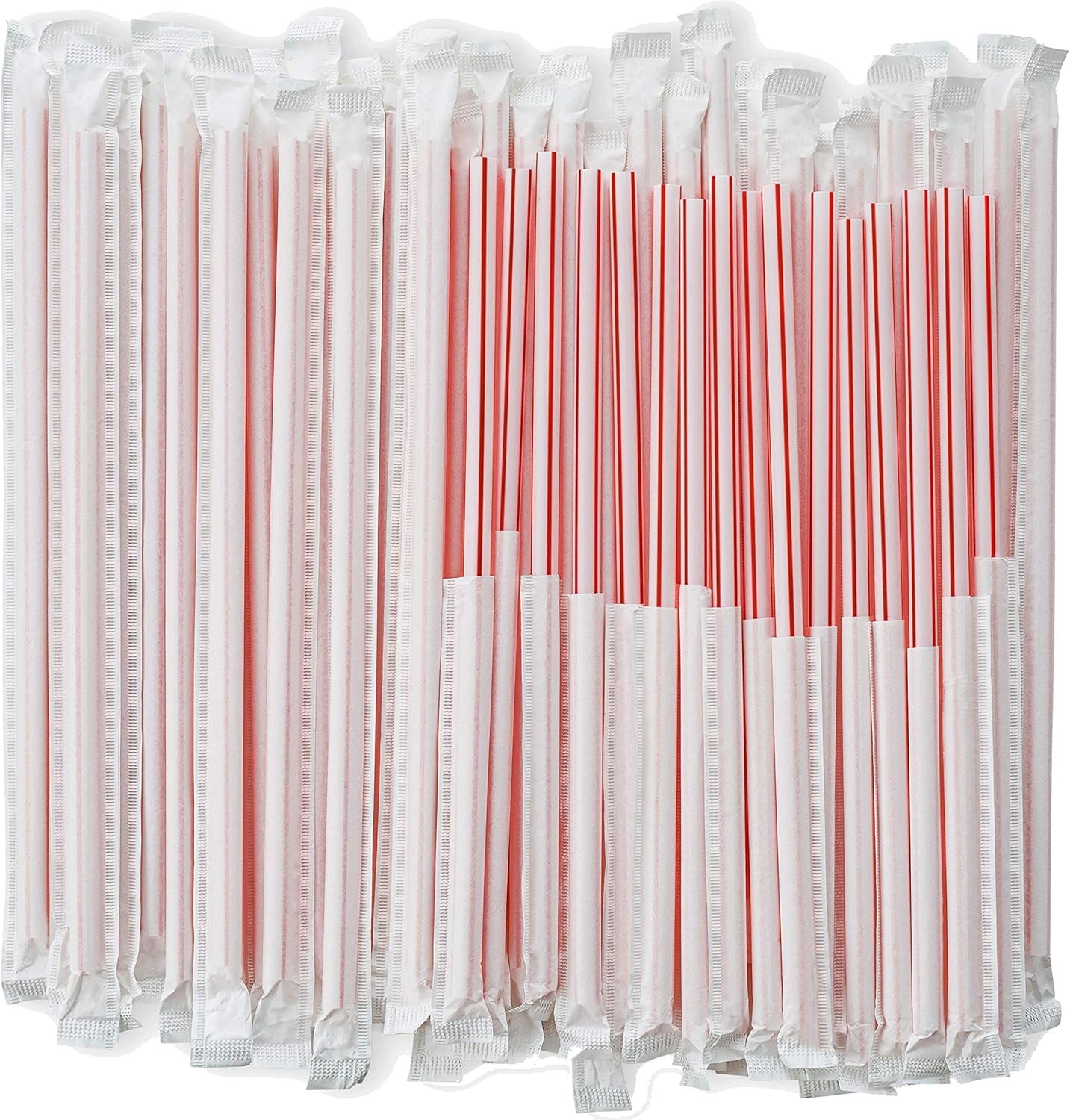 Clear Plastic Straws Individually Wrapped 1000 Count - 8 Inch Drinking ...