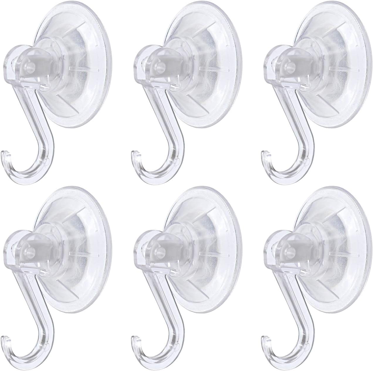 Dboo Clear Plastic Suction Cup Hooks, Ultra Heavy Duty Vacuum Adhesive ...