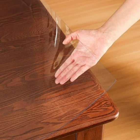 Clear Plastic Table Cover Protector Rectangle 19 x 63'', Thick ...