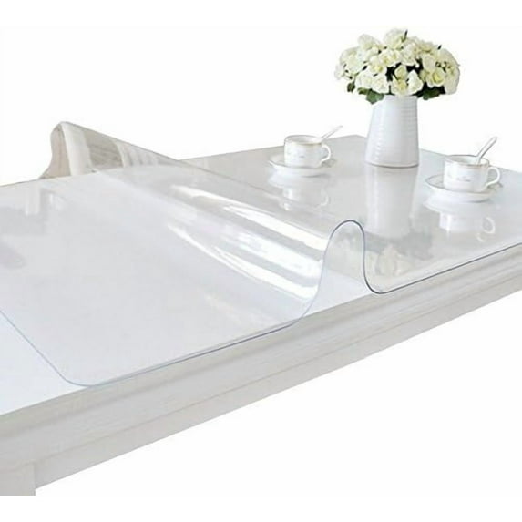 Clear Plastic Table Cover Protector Rectangle 40 x 60'', Thick ...