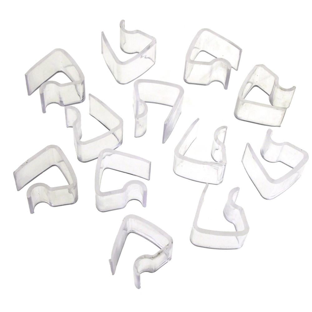 Clear Plastic Table Cover Skirt Clips, 3/4-Inch, 12-Piece - Walmart.com