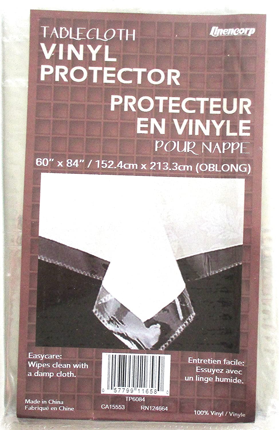 Clear Plastic Tablecloth Protector 60 X 84 - Vinyl Table Cover for Oval ...