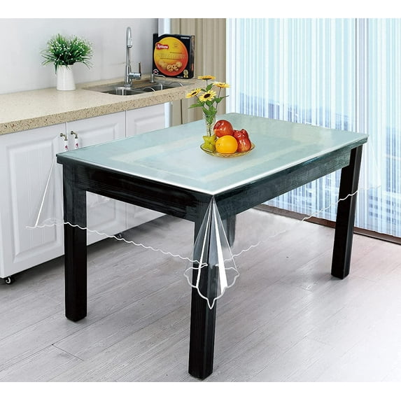 Durable Delights Clear Vinyl Tablecloth Protector for Rectangular ...