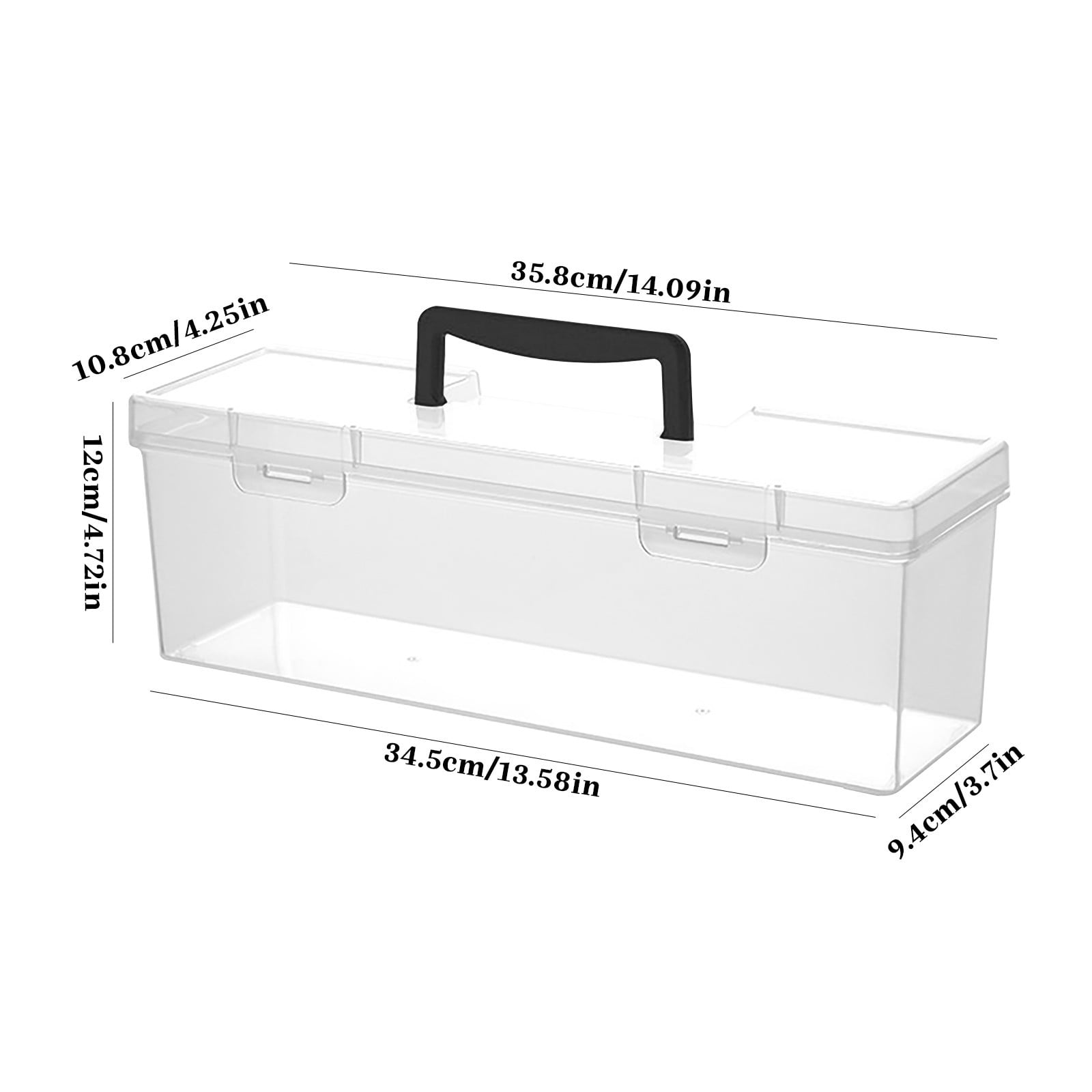 Clear Plastic Tool Box - Portable Transparent Storage Case for Screws ...