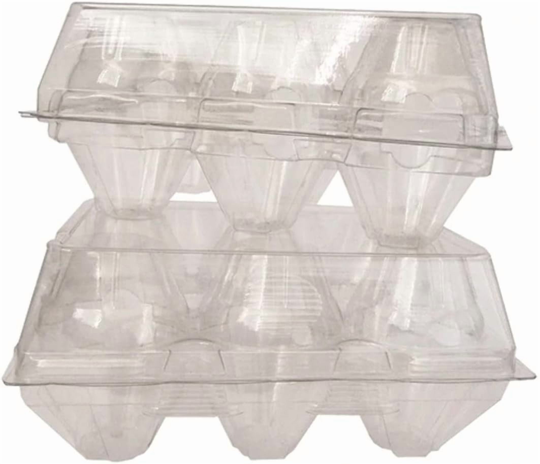 Clear Plastic Tri-Fold Split 6-Egg Carton [35 Pack] - Walmart.com