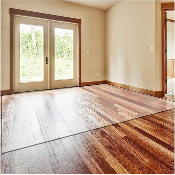 Clear Plastic Vinyl Rug Protector Cover Transparent Floor Protector Mat ...