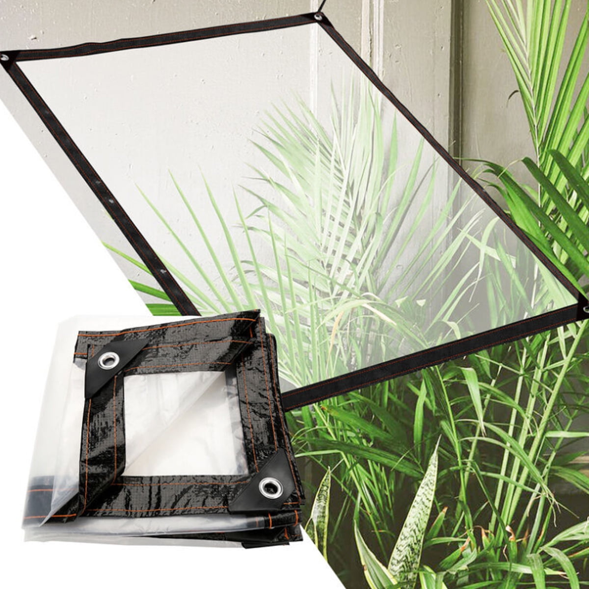 Clear Plastic Vinyl Tarp, Heavy Duty Waterproof Tarps With Grommets ...