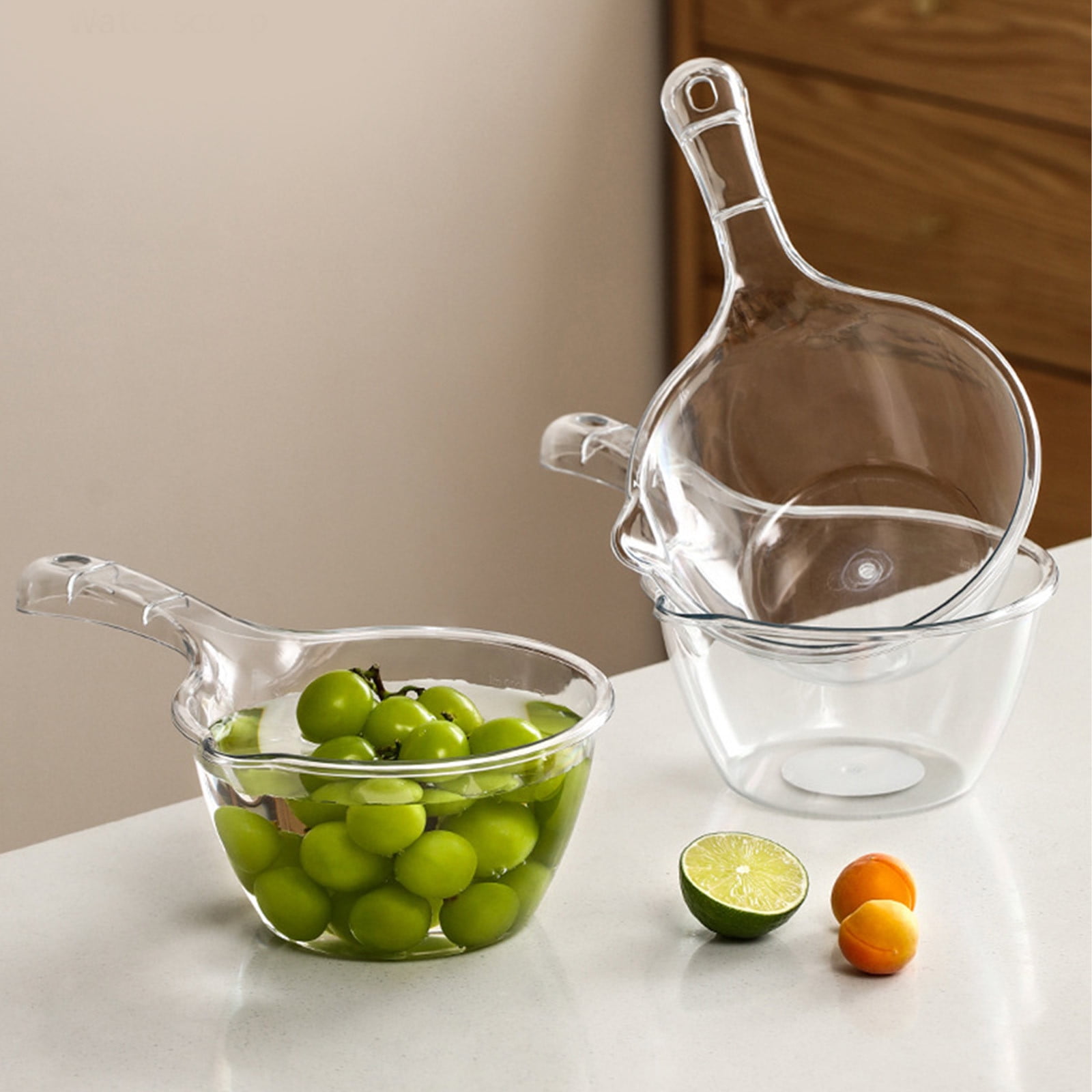 Clear Plastic Water Ladle | Multi-Purpose Kitchen Bath Scoop with Long ...