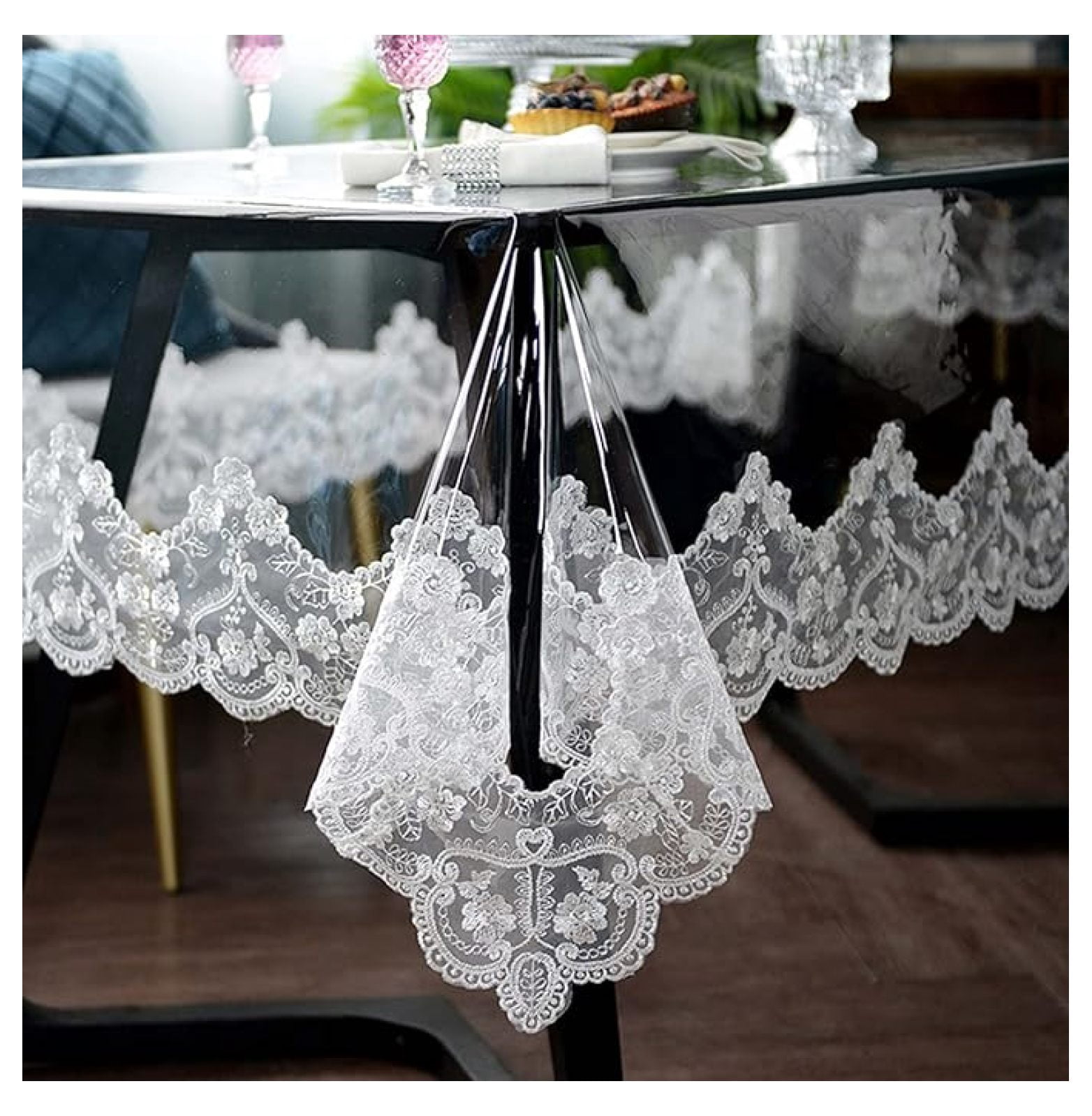 Clear Plastic Waterproof Tablecloth, Vinyl PVC Rectangle Table Cloth ...
