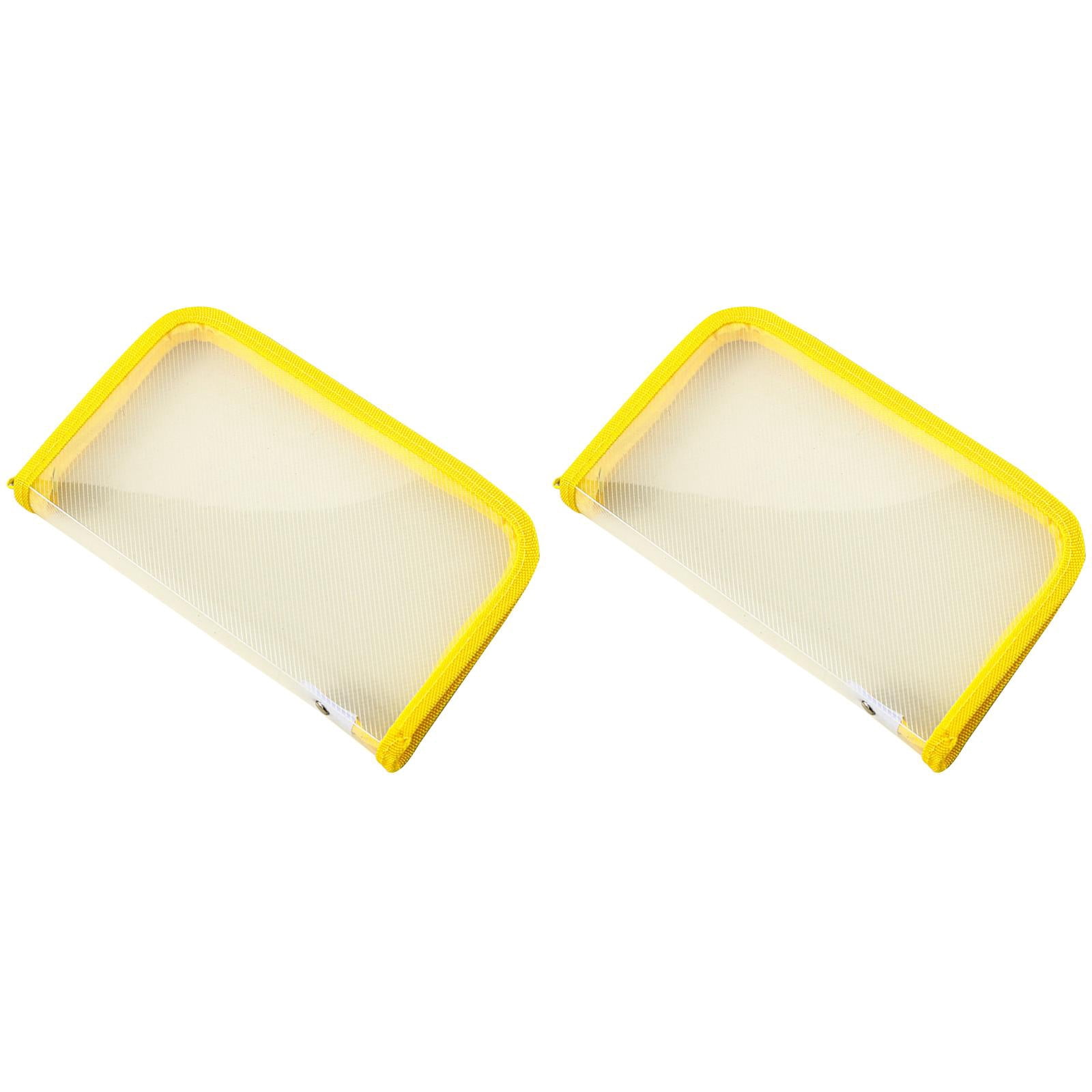 Clear Plastic Zipper File Bag, Pens Pencils Stationery Storage Pouches ...