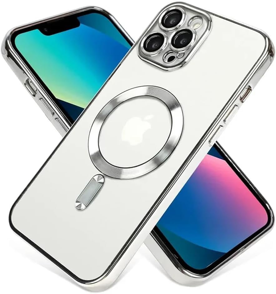 Clear Plating Magnetic Case for iPhone 16 15 14 13 12 11 Pro Max Plus ...