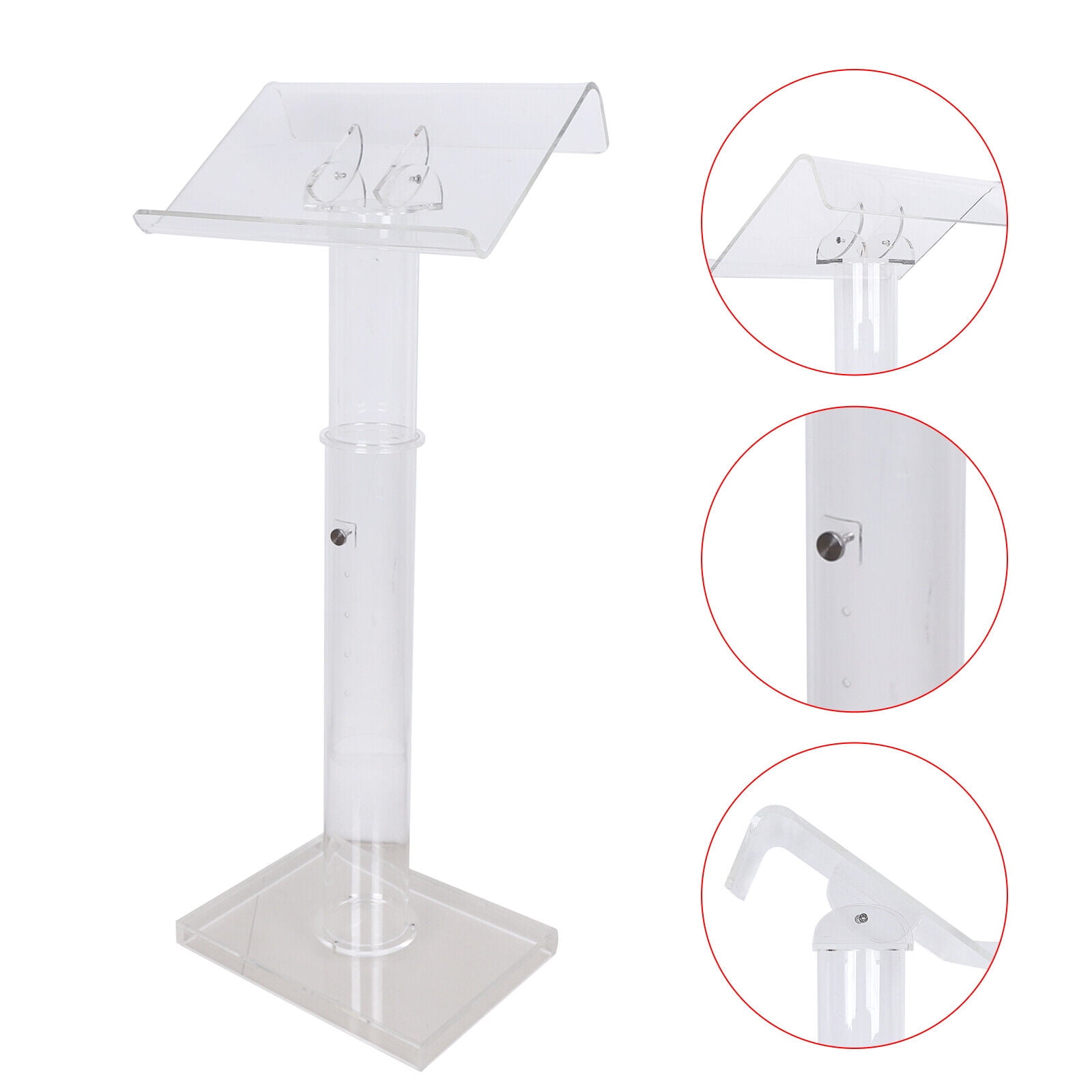 Clear Podium Lecterns Podiums, Height Adjustable Acrylic Podium ...