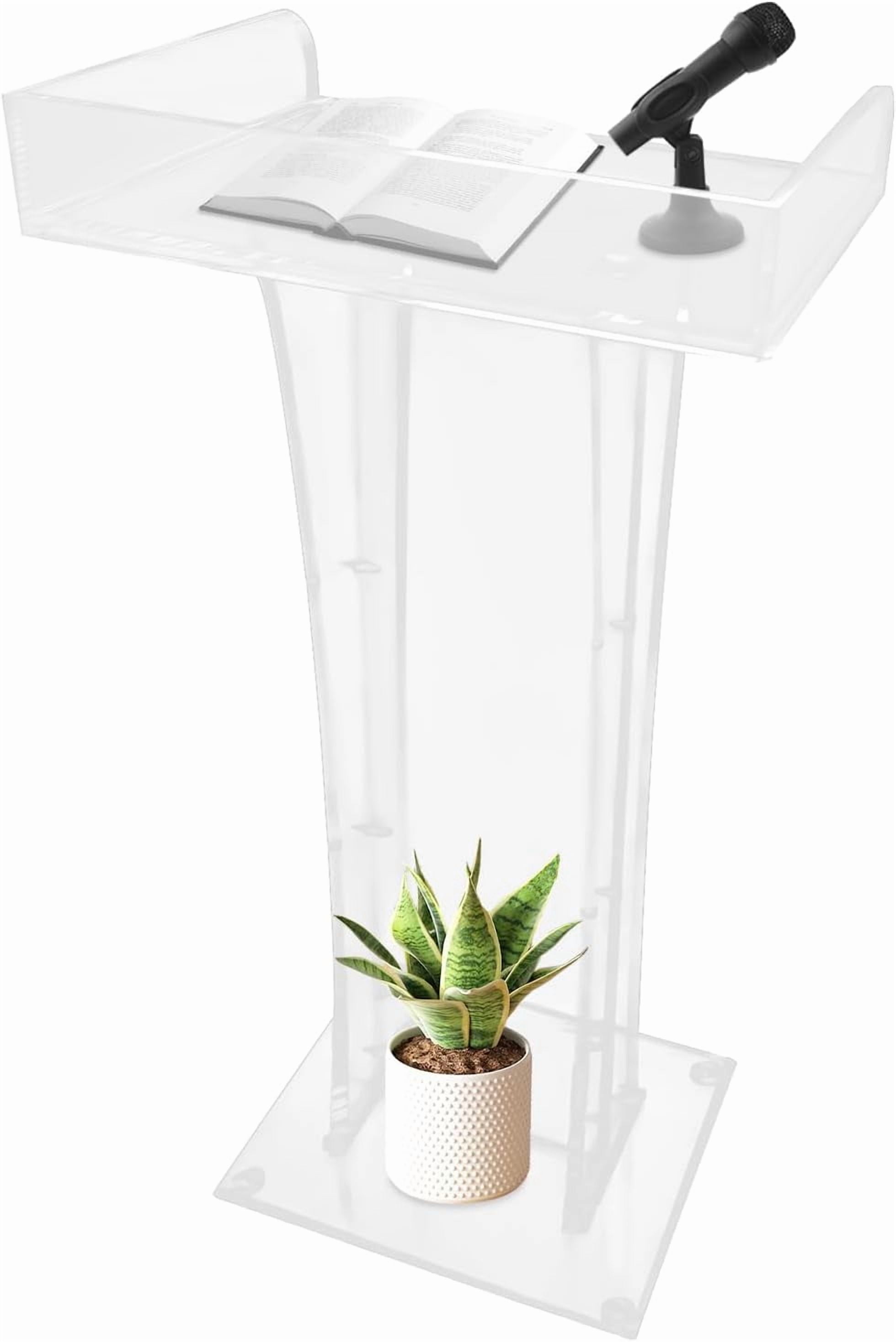Clear Podium Stand Acrylic Plexiglass Podium for Church Pulpit School ...