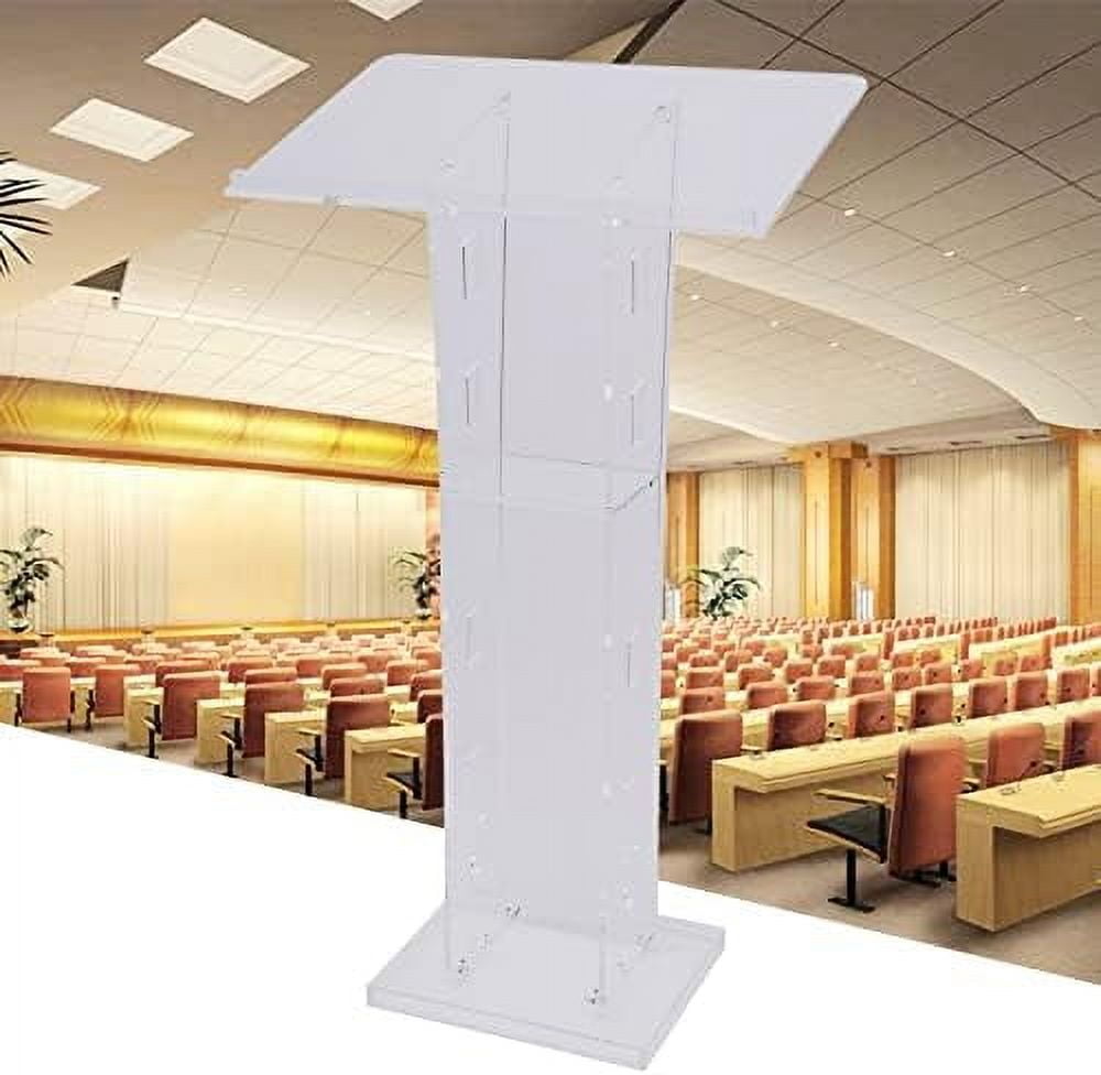 Clear Podium Stand, Professional Acrylic Pulpits for Churches, Portable Presentation Podium ...
