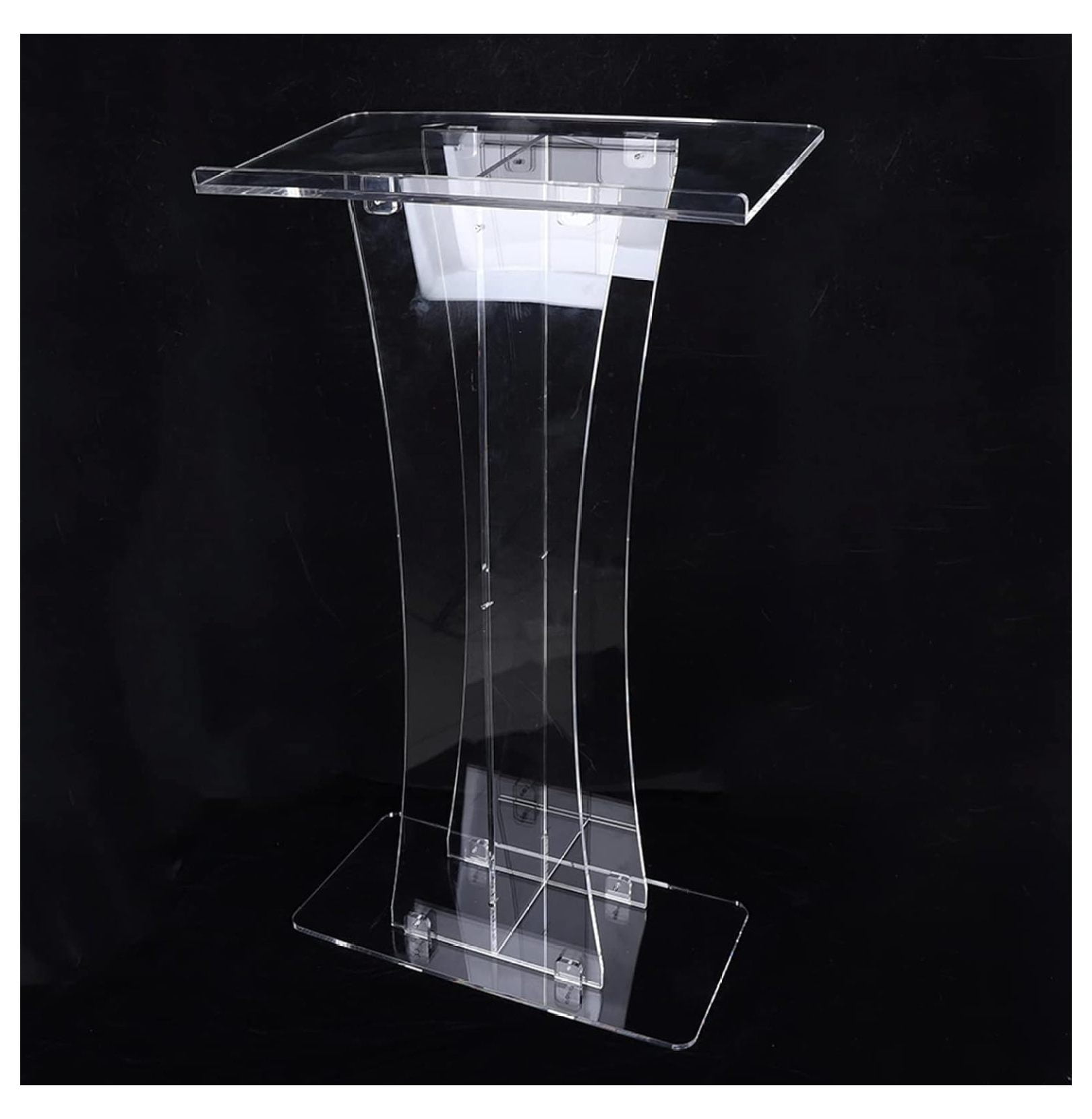 Clear Podium Stand Pulpits for Churches, Professional Portable Presentation Podium Lectern Home ...