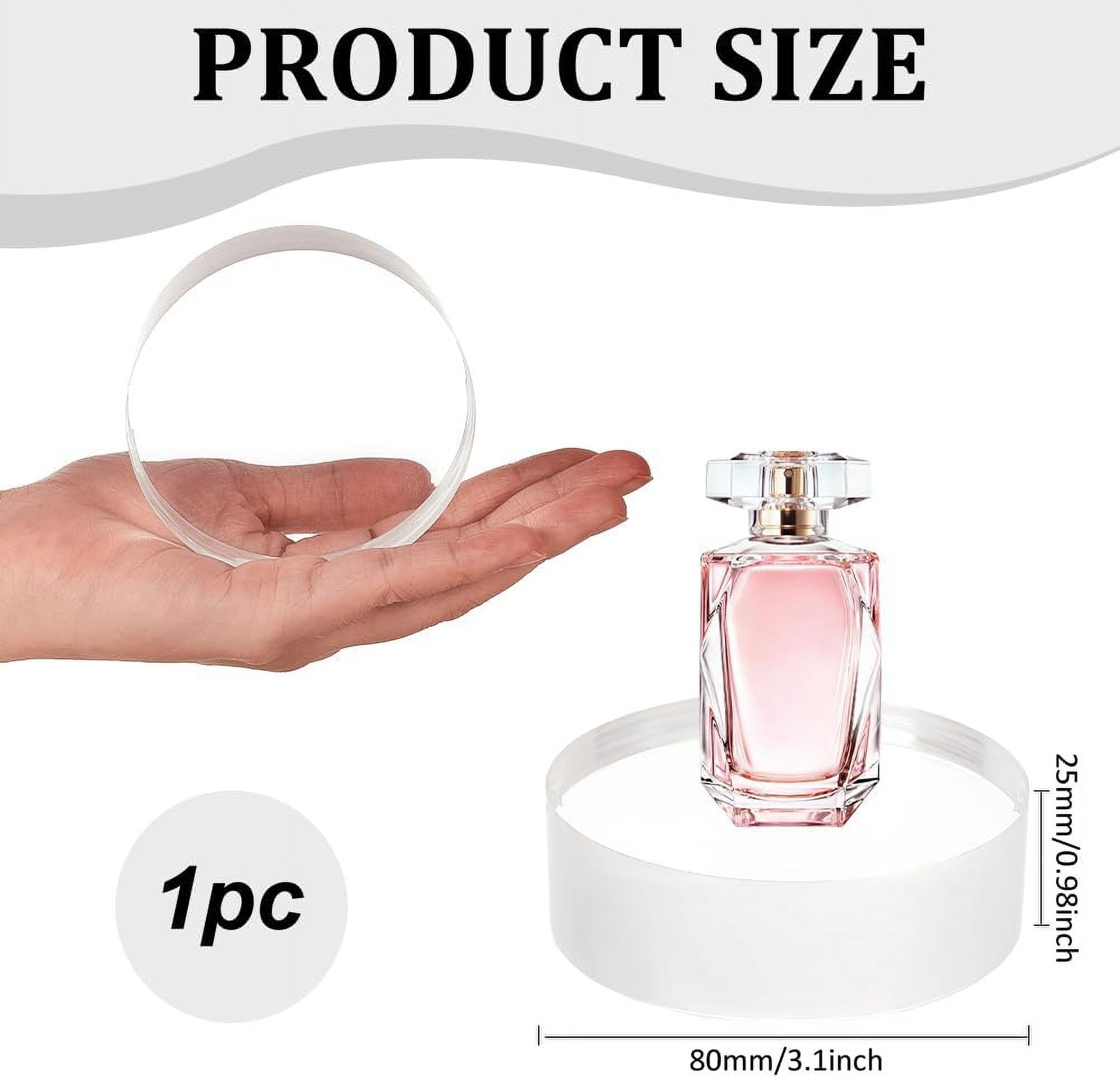 Clear Polished Acrylic Display Block 1" H x 3" D Clear Acrylic Display Base Solid Acrylic Cube ...