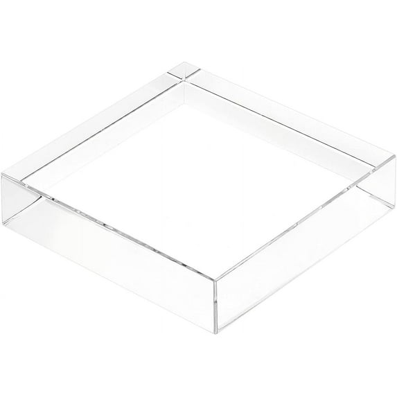 Clear Polished K9 Glass Square Display Block Square Transparent Display ...