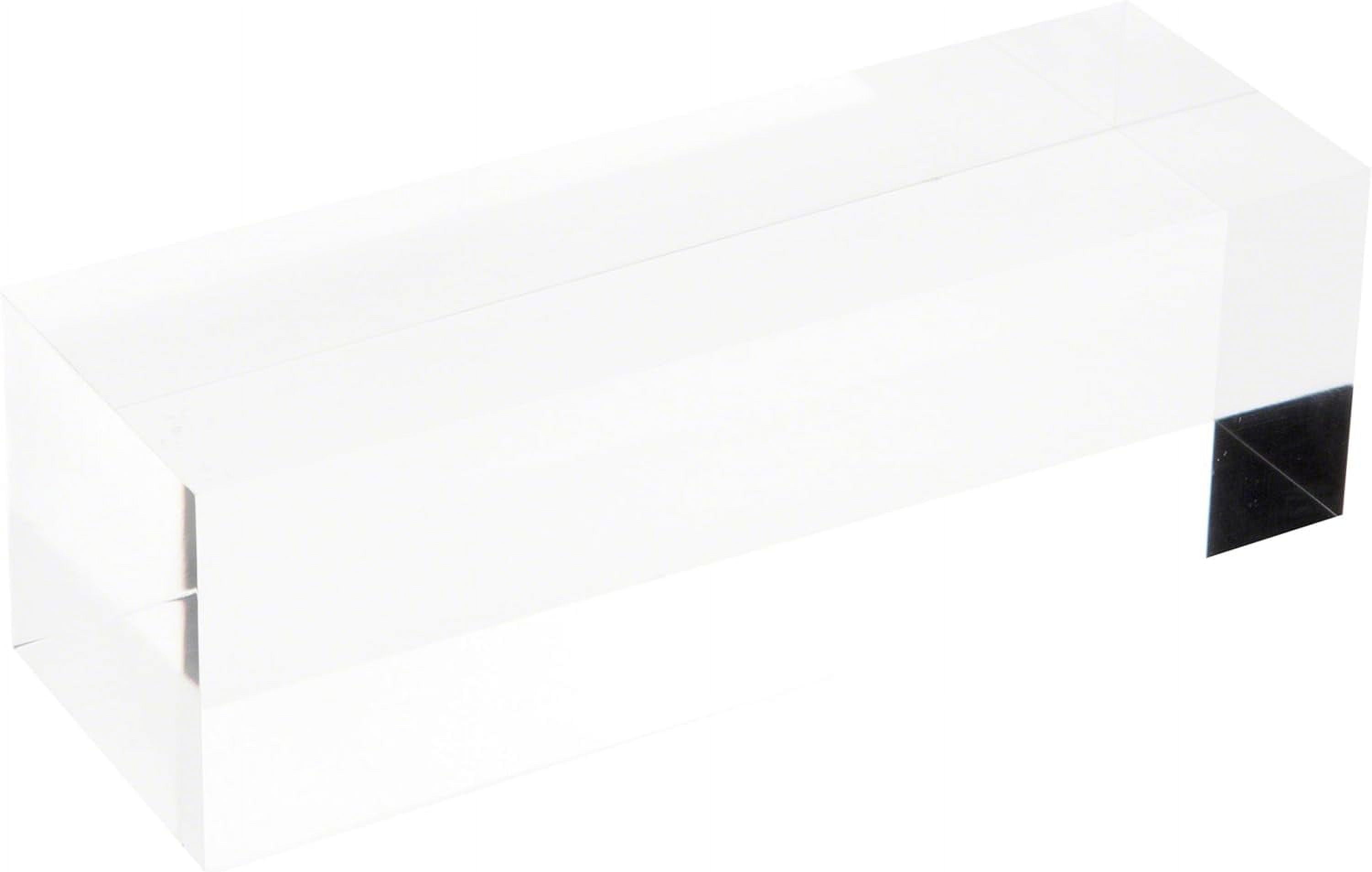 Clear Polished Rectangular Display Block, 2" H x 2" W x 6" D (2 Pack ...