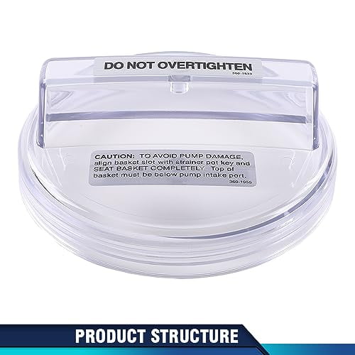 Clear Pool Pump Strainer Lid Filter Cover 1121-1429, Fits 3 Different ...