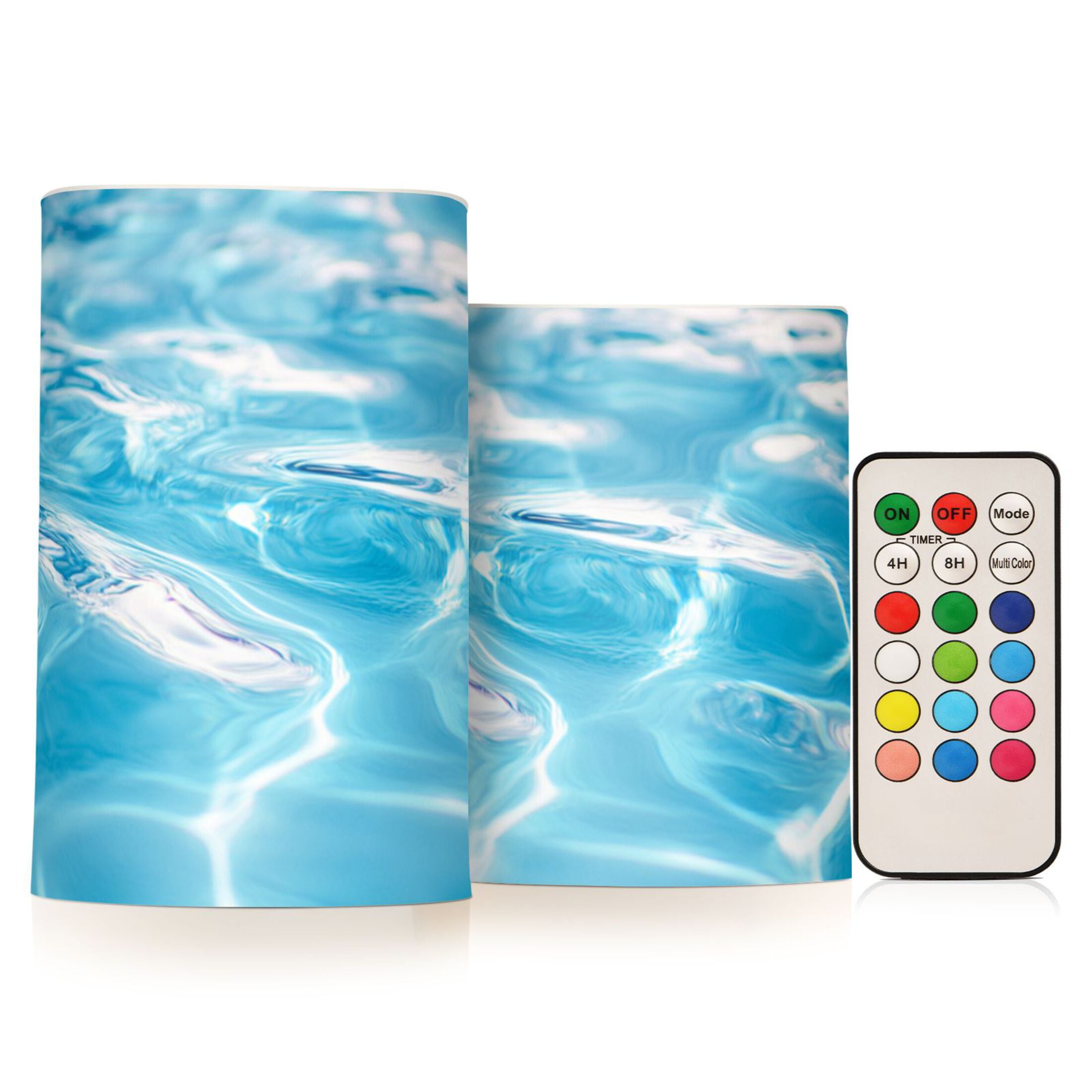 Clear Pool Water Flickering Flameless Candles LED Tealight Battery ...