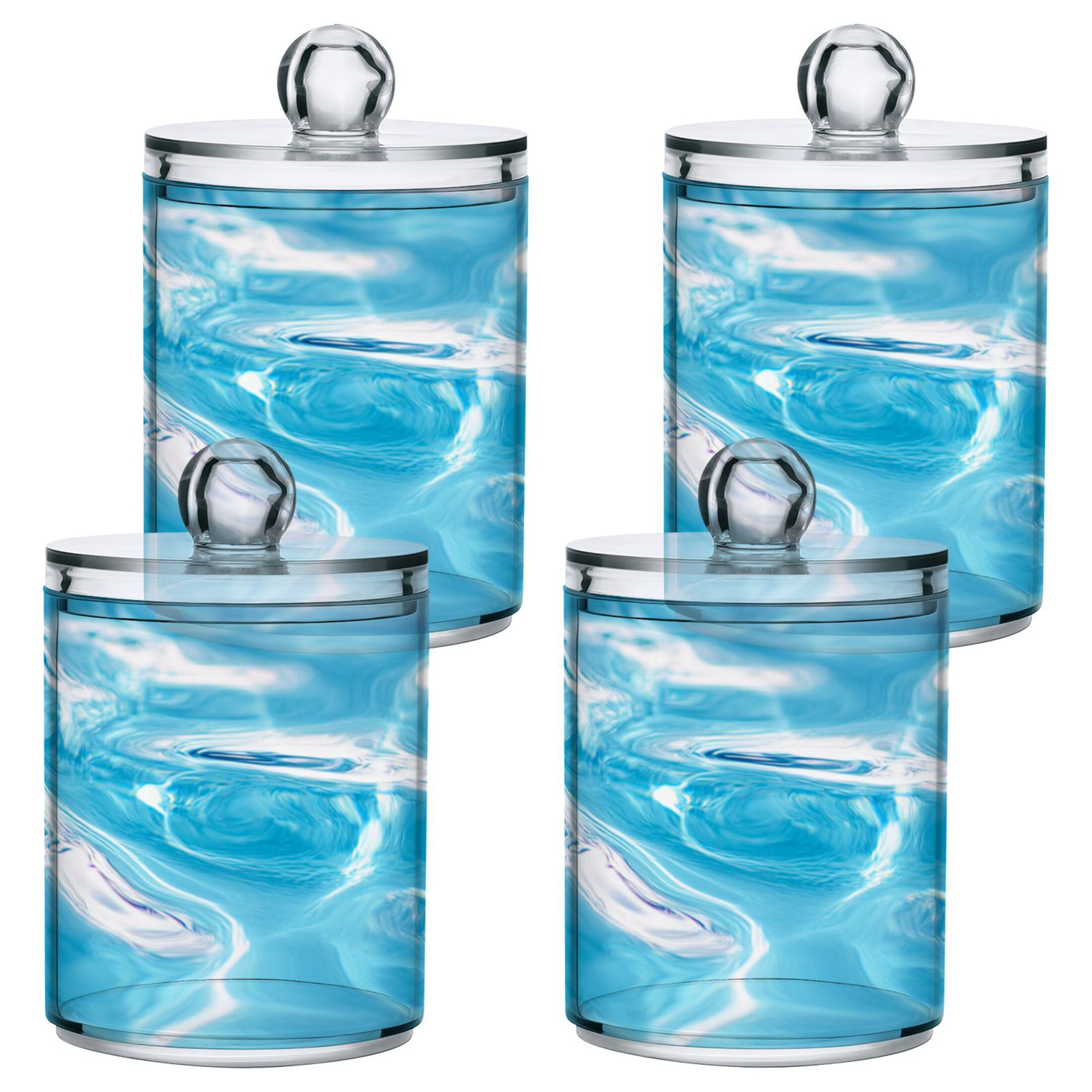 Clear Pool Water Translucent Plastic Cans Storage Canisters with Lid ...