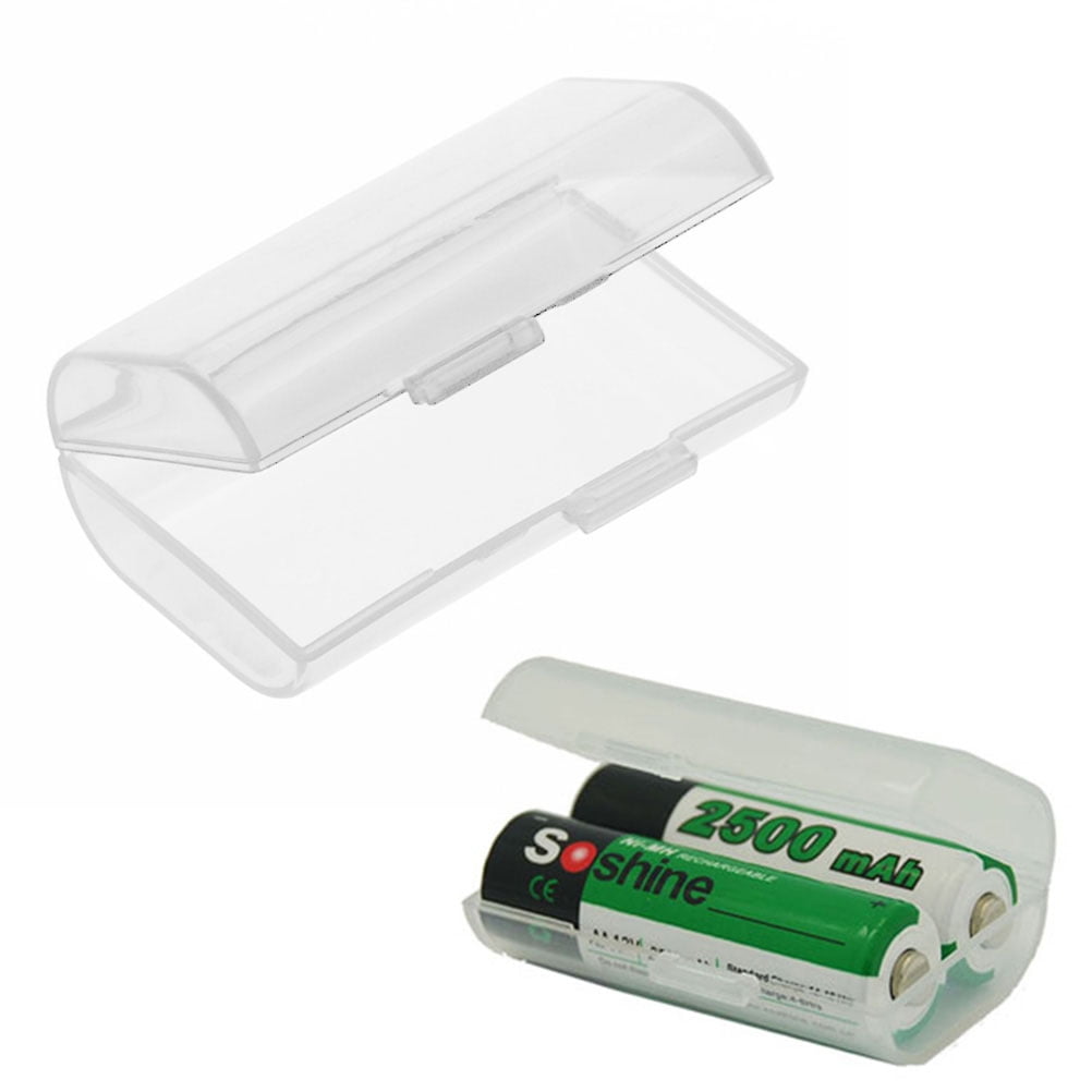 Clear Portable Hard Plastic Battery Case Holder Storage Box for 4 x AAA ...