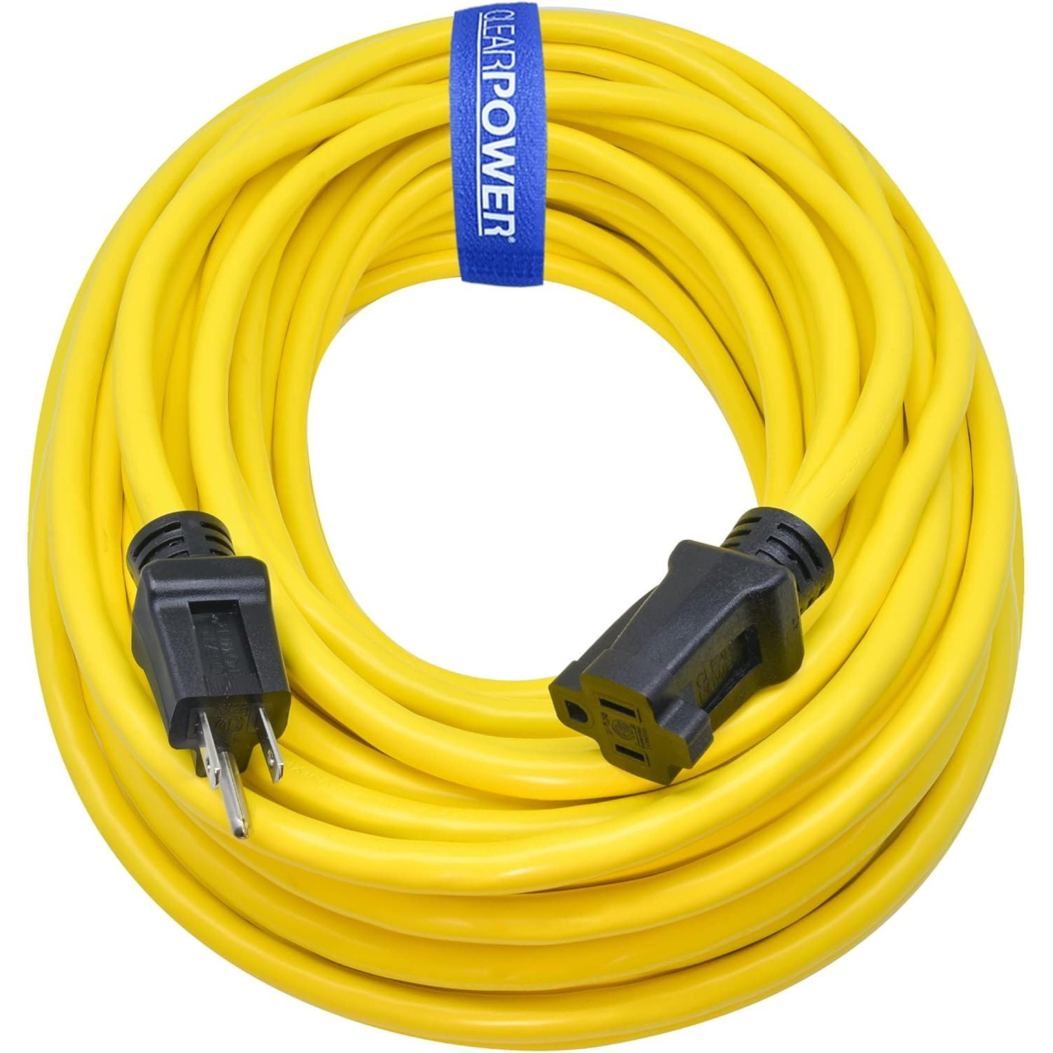 Clear Power 100 ft 12/3 SJTW Heavy Duty Outdoor Extension Cord, Water ...