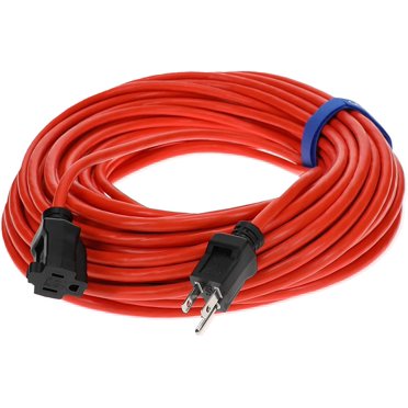 100 Ft 12/3 SJTW Red, Premium Outdoor Extension Cord - 3 Prong Ground ...
