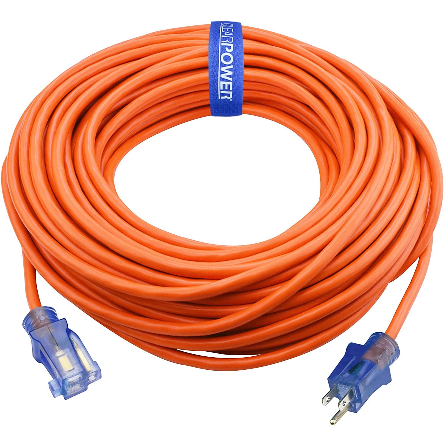 Clear Power 16/3 SJTW 100 ft Outdoor Extension Cord with Power ...
