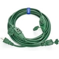 Clear Power 25ft Outdoor Extension Cord, 3 Inline Outlets, Outlet ...