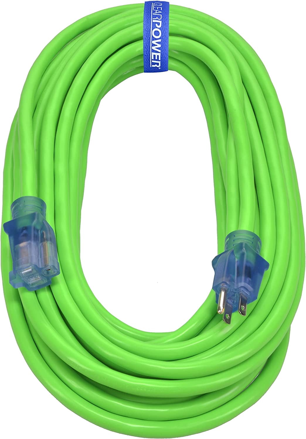 Clear Power 50 ft 12/3 SJTW Heavy Duty Outdoor Extension Cord with ...