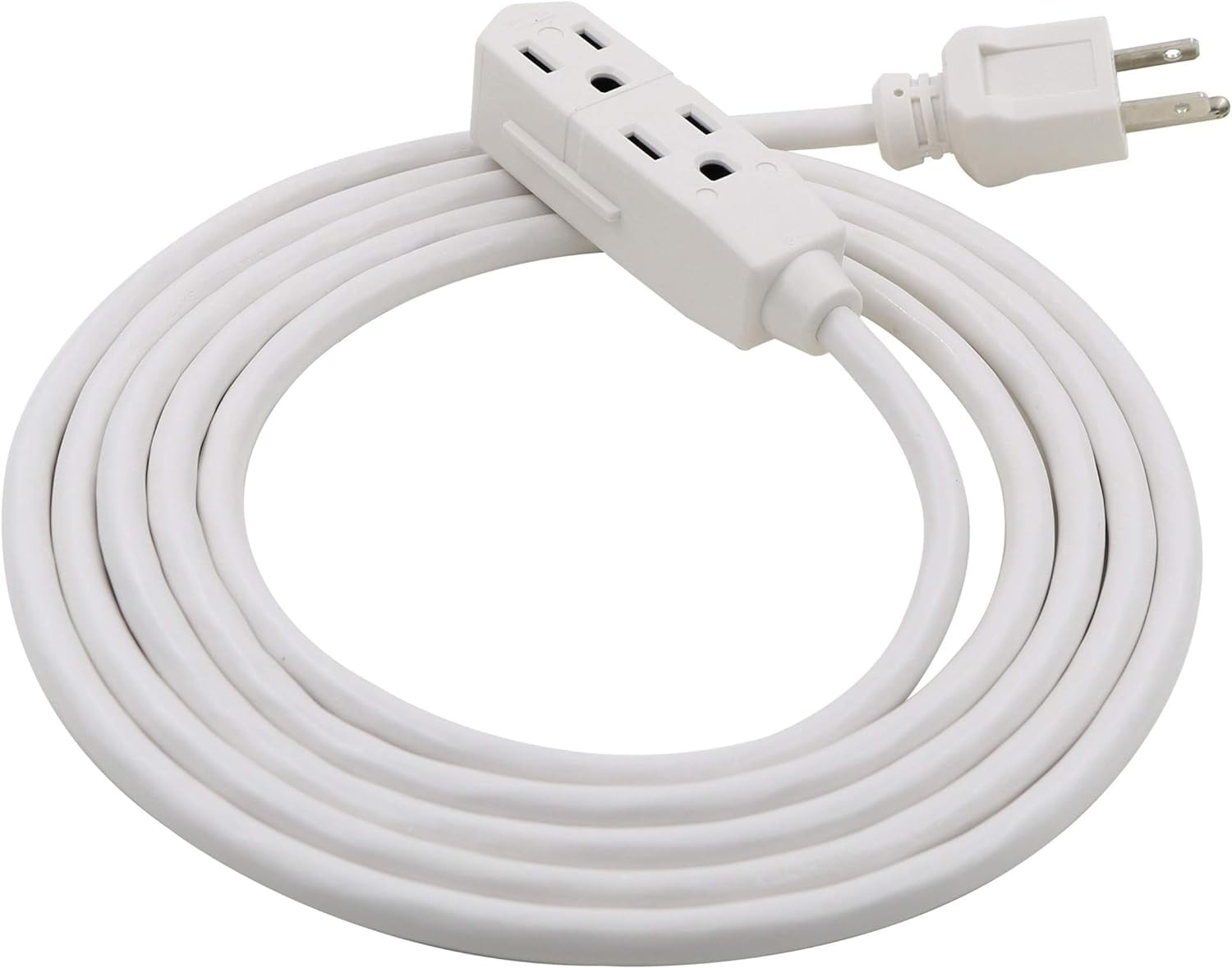 Clear Power 9ft Long 3-Way Electrical Outlet Indoor Extension Cord for ...